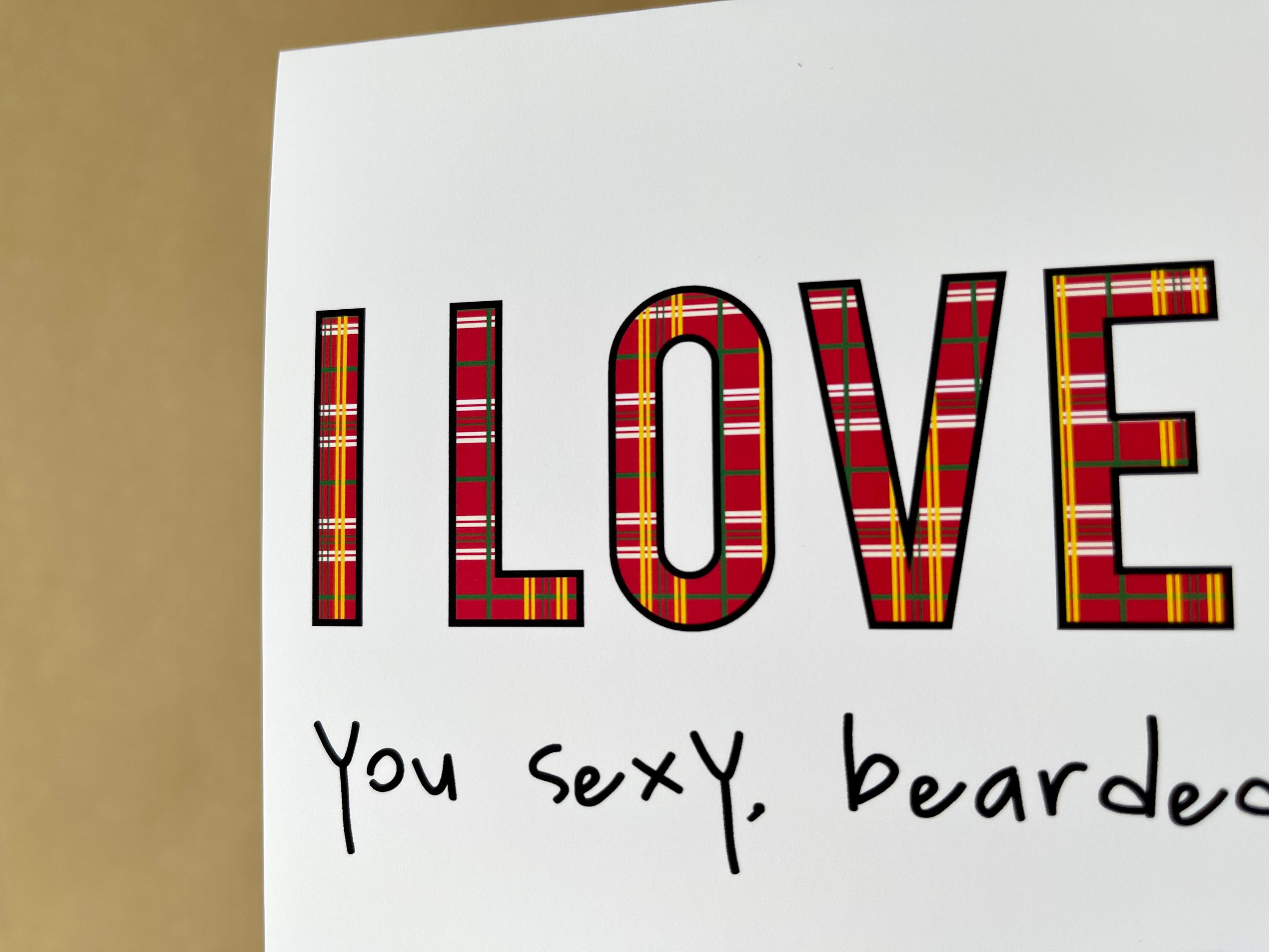 Funny Bearded Man Valentine Card - Sexy Anniversary Greeting - Etsy