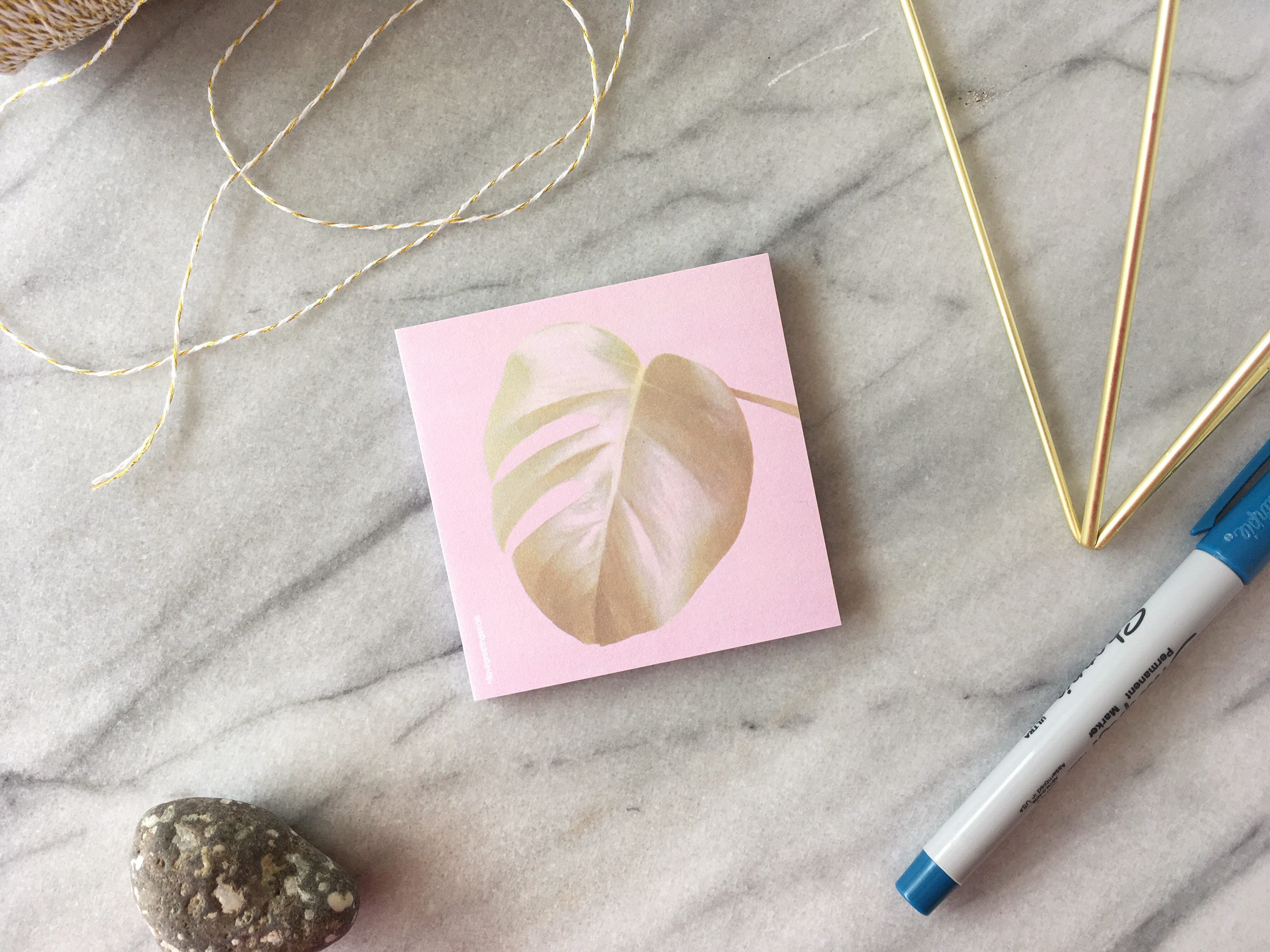 Funky Pineapple Sticky Notes Notepad — hi, love. greetings