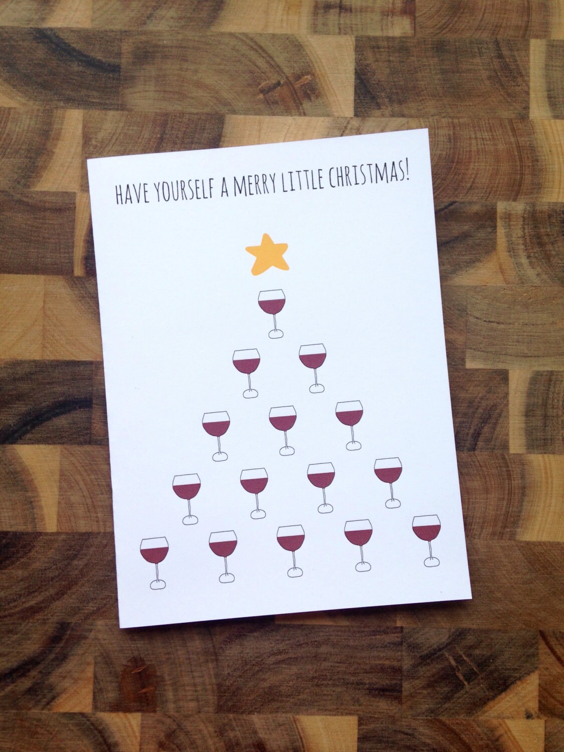 Funny Christmas Card Wine Card Funny Greeting Card Holiday - Etsy