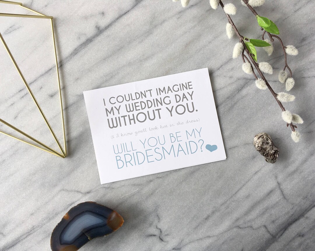 Bridesmaid Proposal Card Funny Bridesmaid Proposal Card Funny ...