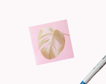 Tropical Leaf Sticky Notes, Cute Stationery Stocking Stuffer - Etsy
