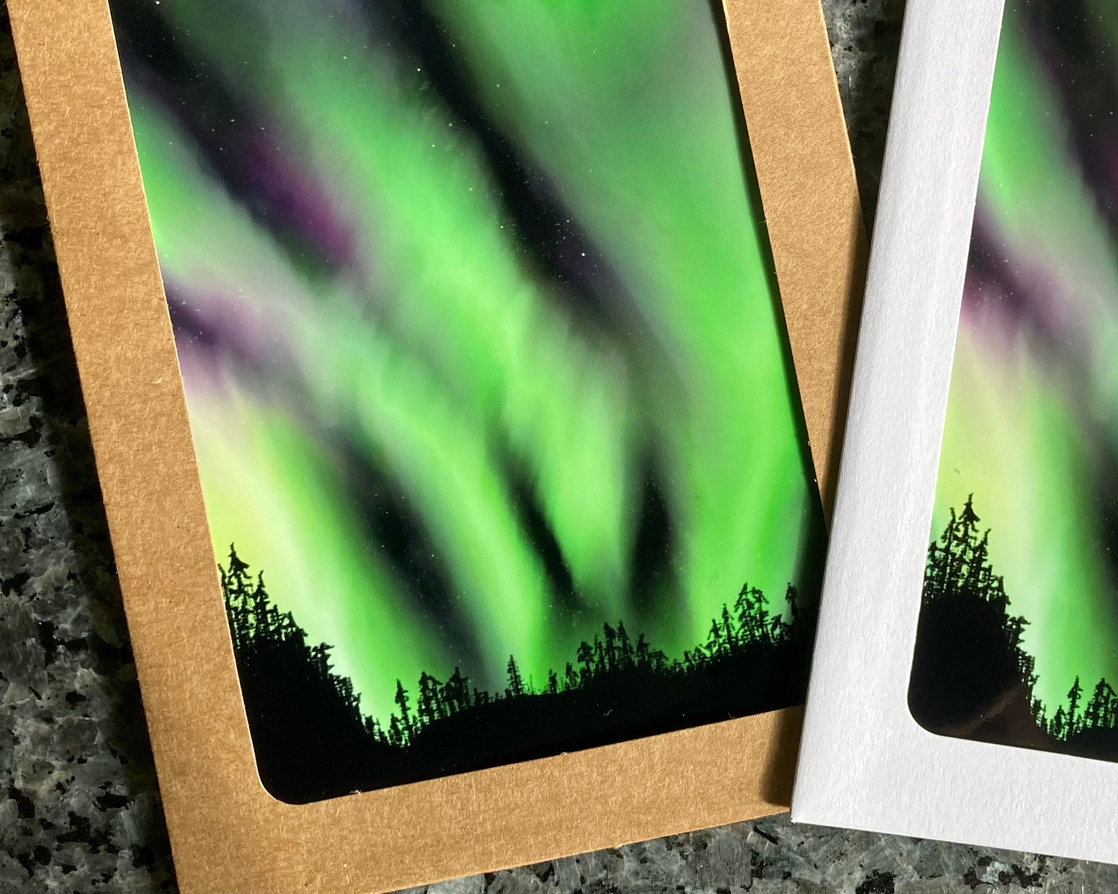 Northern Lights Card: Aurora Borealis Print, Indigenous Art - Etsy