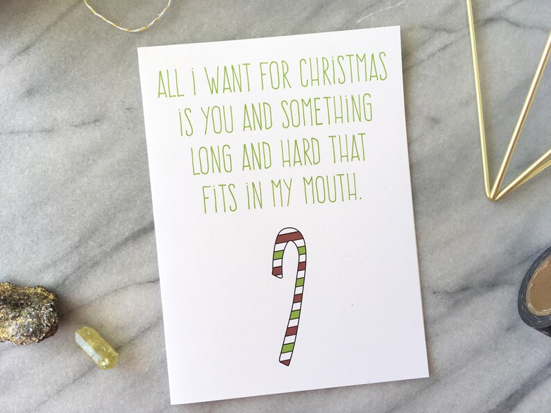Naughty Christmas Card Funny Christmas Card Sexy Christmas Etsy
