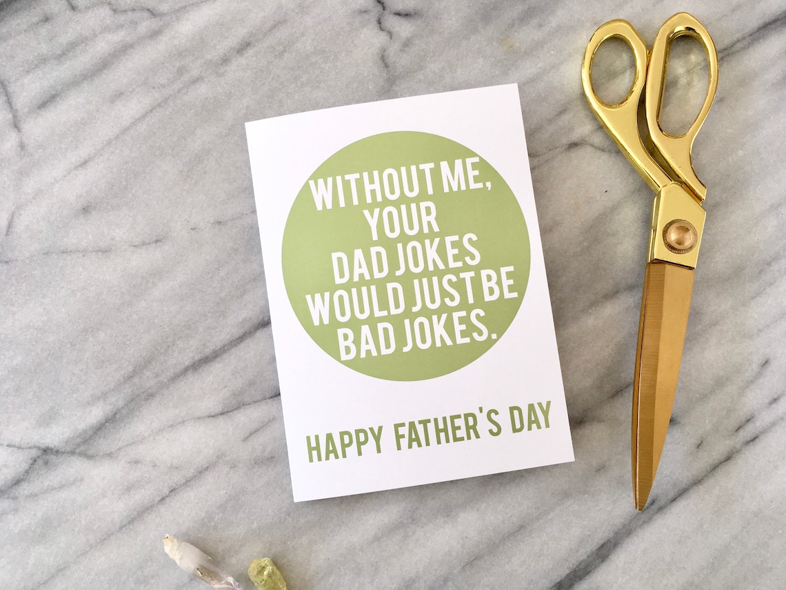 Funny Father's Day Card Dad Joke Card Handmade Fathers - Etsy