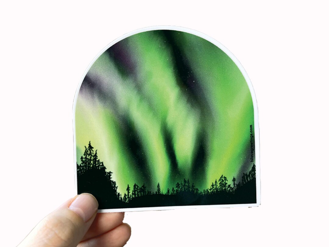 Northern Lights Sticker: 4" Waterproof Aurora Borealis Decal - Etsy