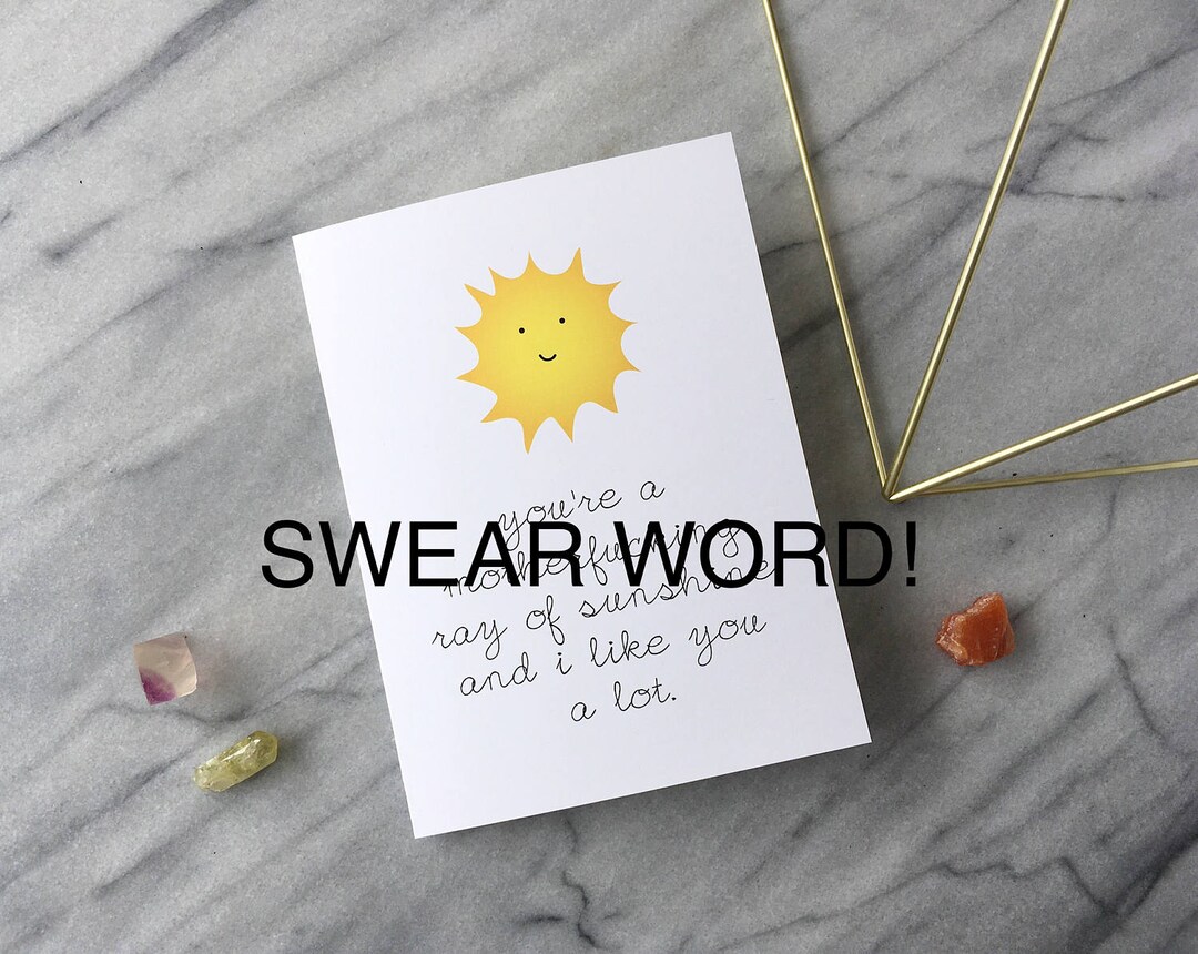 Funny Greeting Card Friendship Card Swearing Card Adult Greeting Card ...