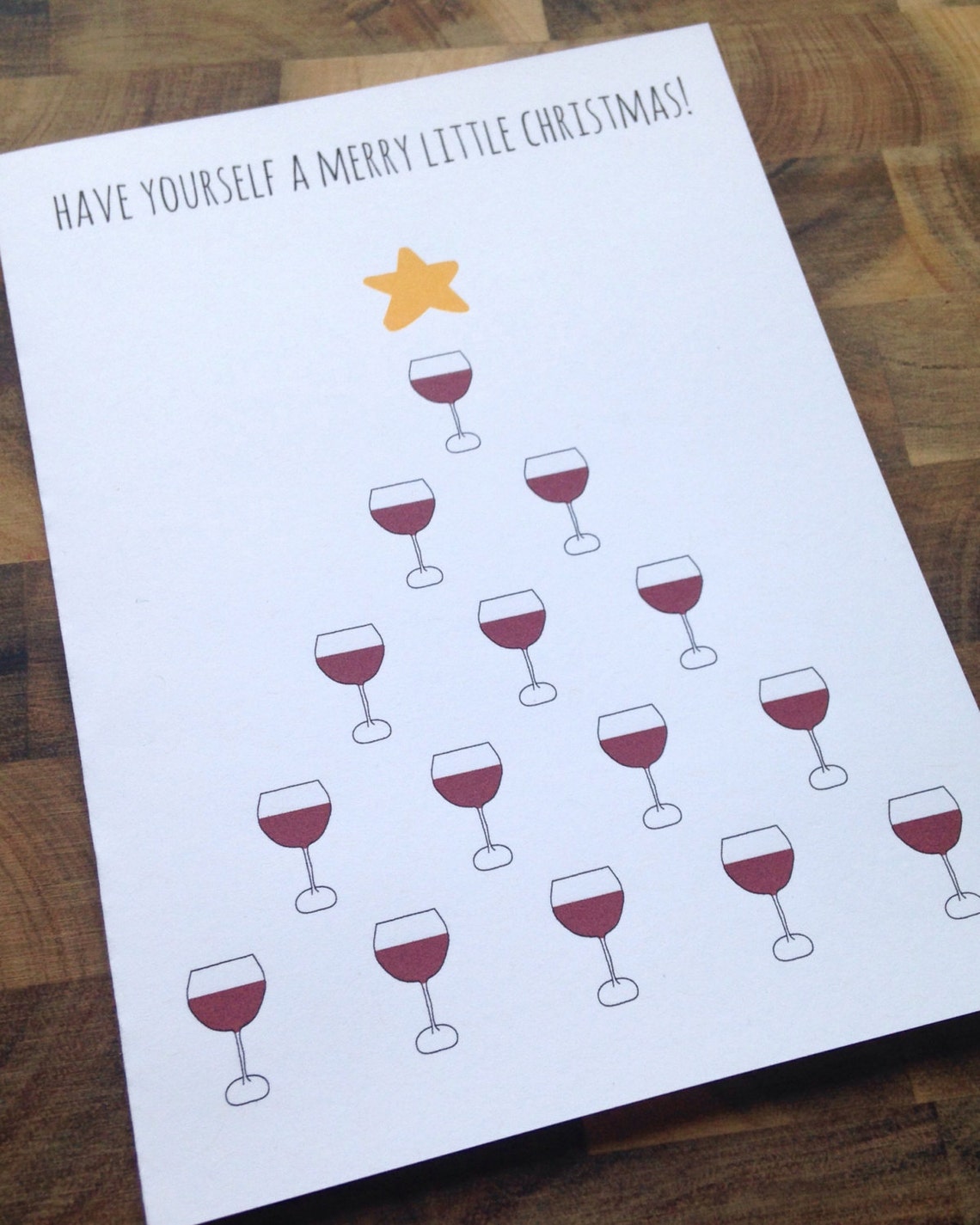 Funny Christmas Card Wine Card Funny Greeting Card Holiday - Etsy