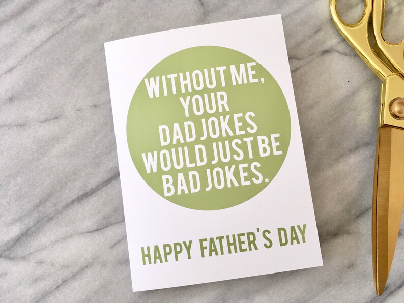 Funny Father's Day Card Dad Joke Card Handmade Fathers - Etsy