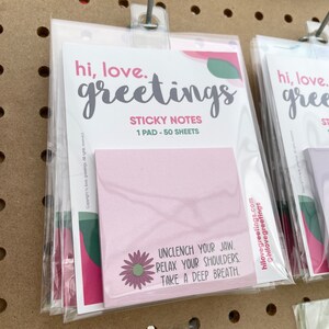 Cute Sticky Notes, Motivational Quote Notepad, Pink Notepad, Cute ...