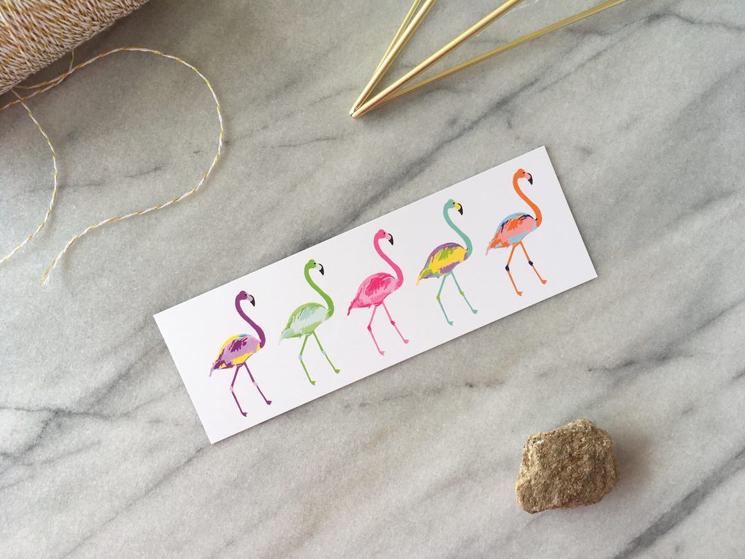 Bookmark Flamingo Bookmark Flamingo Stationery Pink Flamingo Tropical ...