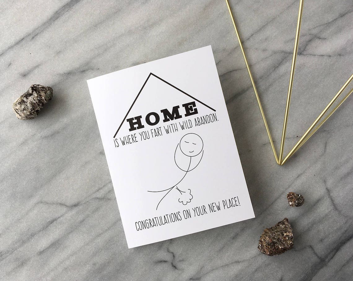 Funny New Home Card Funny Housewarming Card Congratulations - Etsy