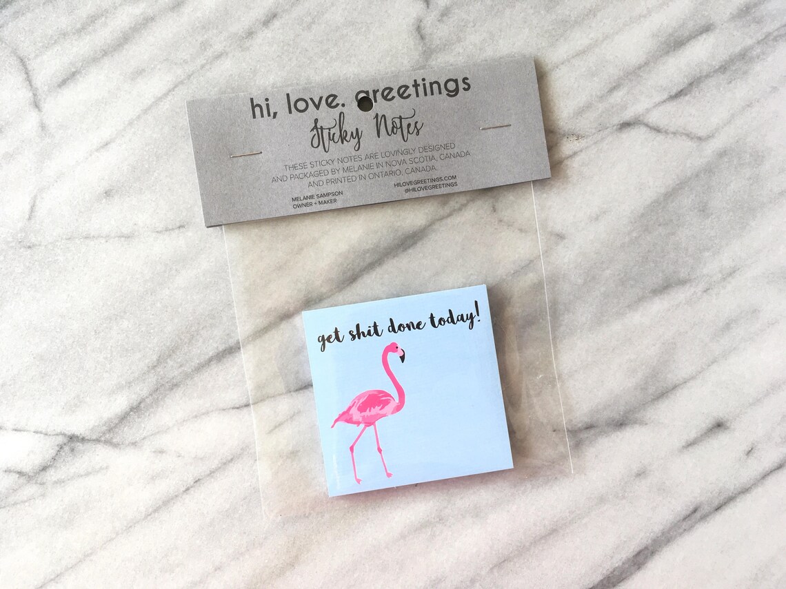 Cute Sticky Notes Flamingo Sticky Notes Funny Sticky Notes Cute Notepad ...