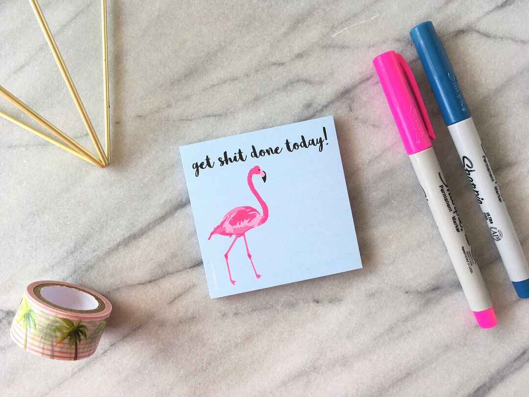Cute Sticky Notes Flamingo Sticky Notes Funny Sticky Notes Cute Notepad ...
