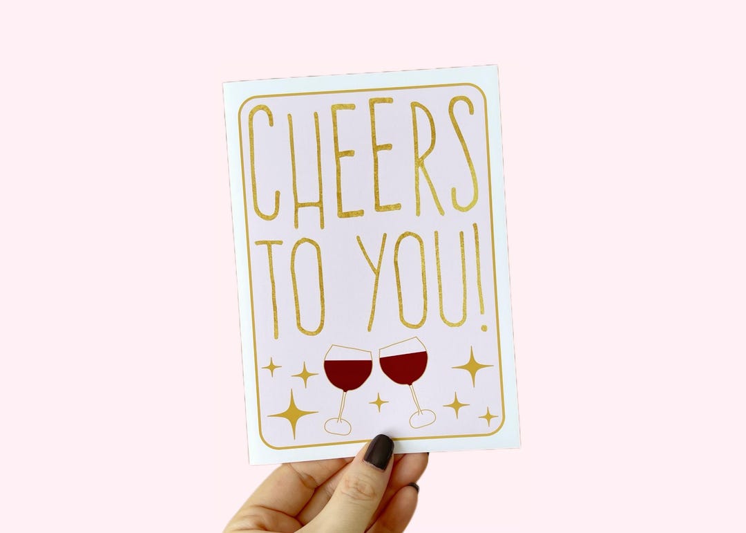 Congratulations Card, Cheers to You, Wedding Congrats, Anniversary Card ...