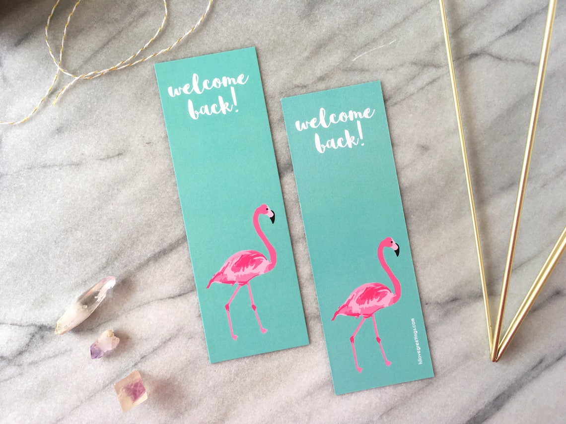 Bookmark Flamingo Bookmark Flamingo Stationery Pink Flamingo Tropical ...