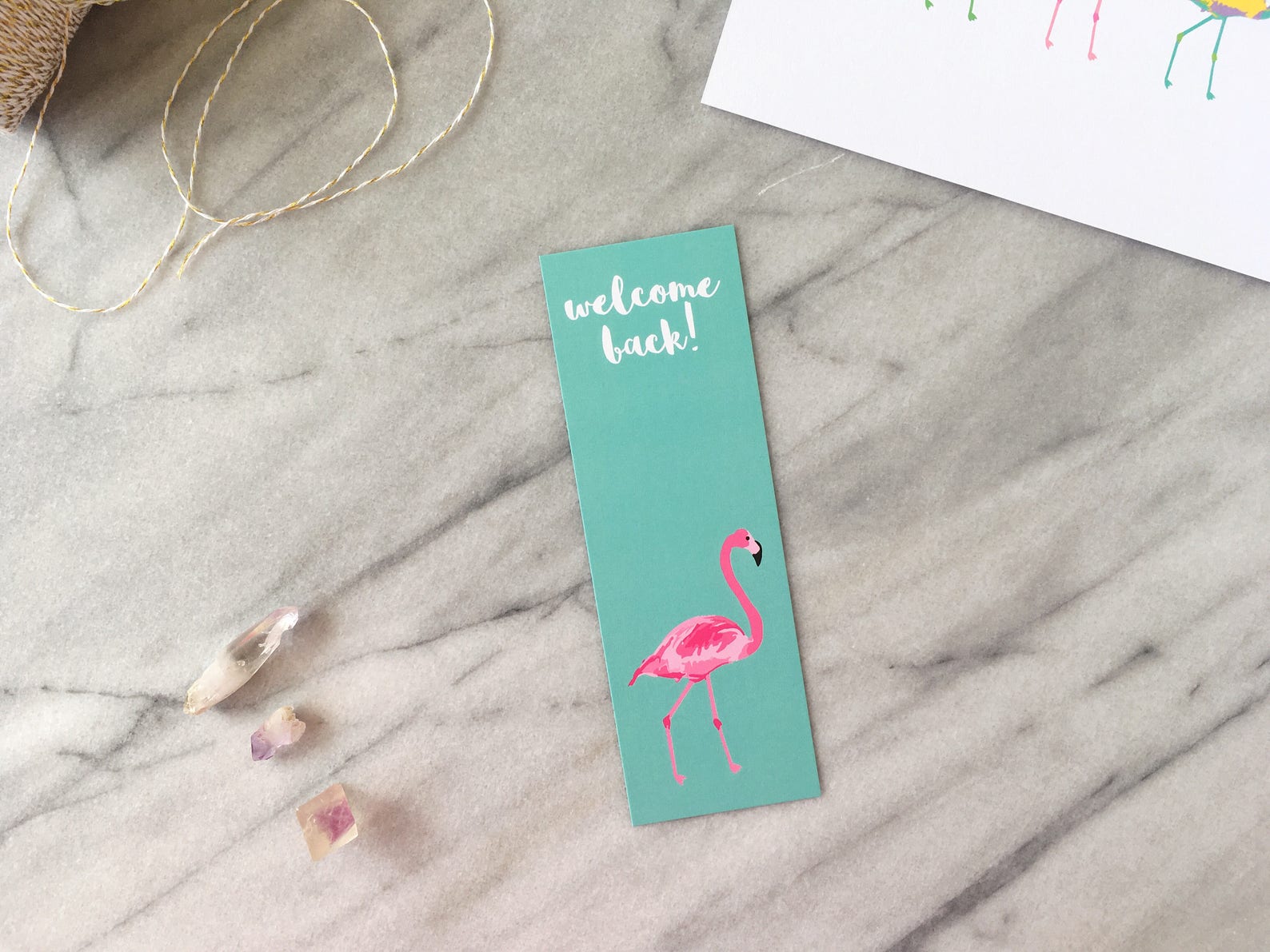 Bookmark Flamingo Bookmark Flamingo Stationery Pink Flamingo Tropical ...