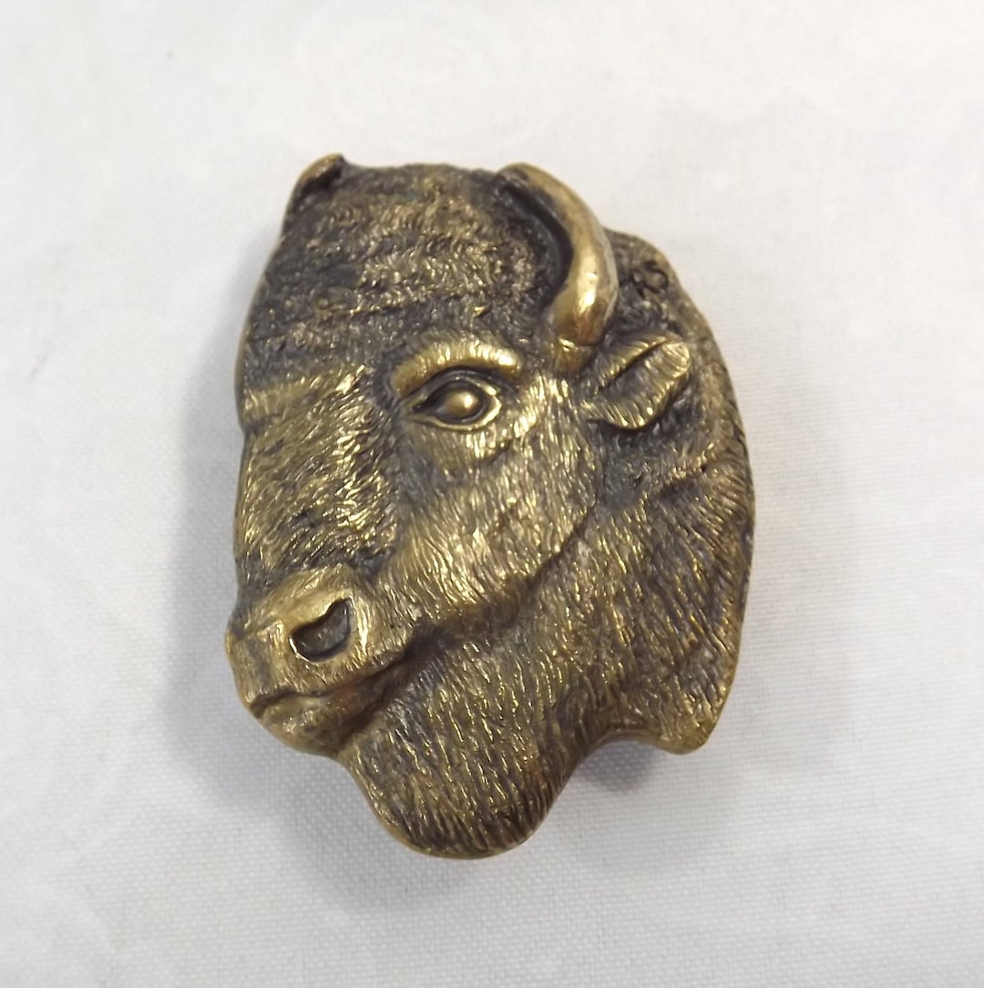 Hand Carved Buffalo Head Belt Buckle by Rita Stewart, Artisan ...