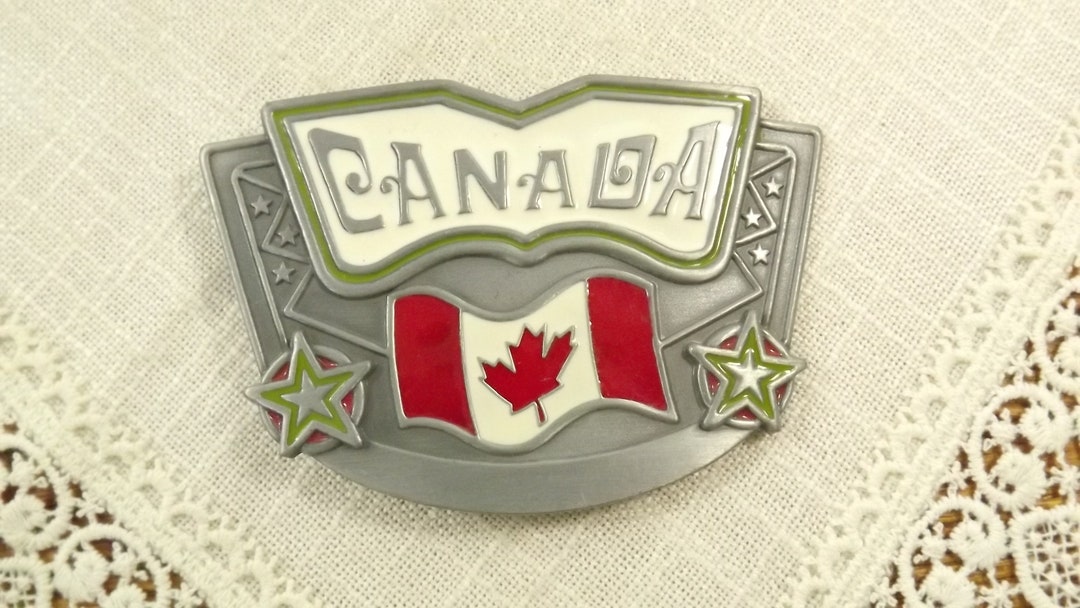 CANADA Belt Buckle, Large Statement Buckle- Country Pride, July 1st ...