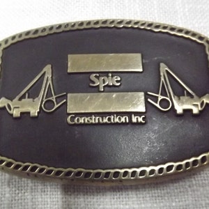Vintage Spie Construction Inc. Solid Brass Belt Buckle, Anacortes Brass ...