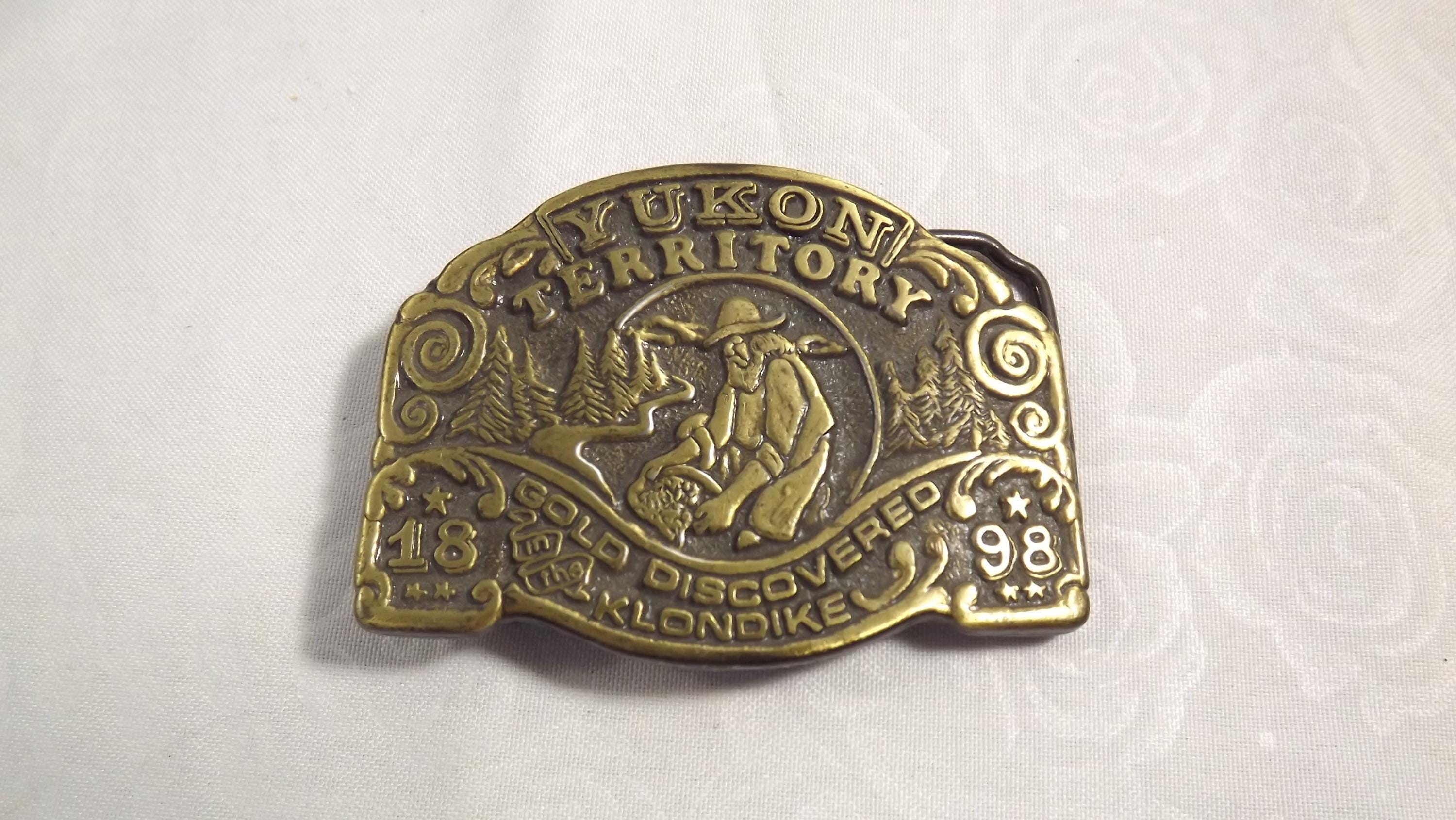 Yukon Territory Collectible Belt Buckle, Gold Discovered 1898, Klondike ...