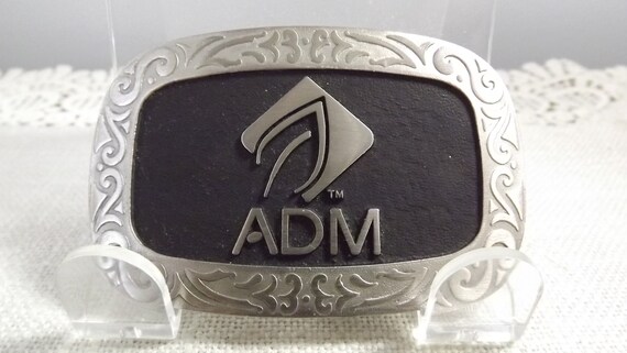 Vintage ADM Belt Buckle Advertising Buckle | Etsy