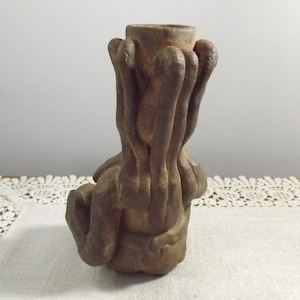 Vintage Seated Primitive Figure With Maize, Clay Pottery Statue - Etsy
