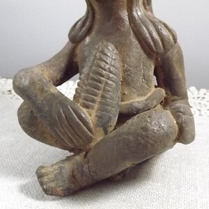 Vintage Seated Primitive Figure With Maize, Clay Pottery Statue - Etsy