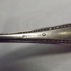 2 RARE Vintage AWS Wellner- Silber Silver Plated Teaspoons With ...