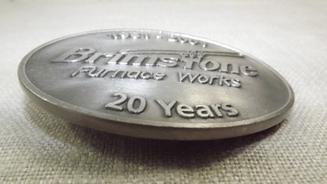 Vintage Brimstone Furnace Works Belt Buckle 20 Years | Etsy