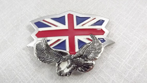 Union Jack Flag & Eagle Belt Buckle: British Collecto… - Gem