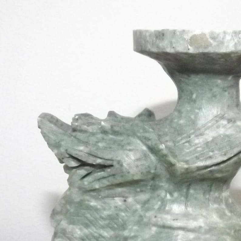 Vintage Chinese Carved Soapstone Dragon-like Figure - Jade-like Quality ...