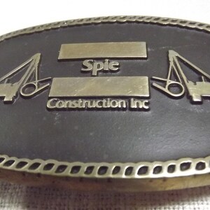 Vintage Spie Construction Inc. Solid Brass Belt Buckle, Anacortes Brass ...