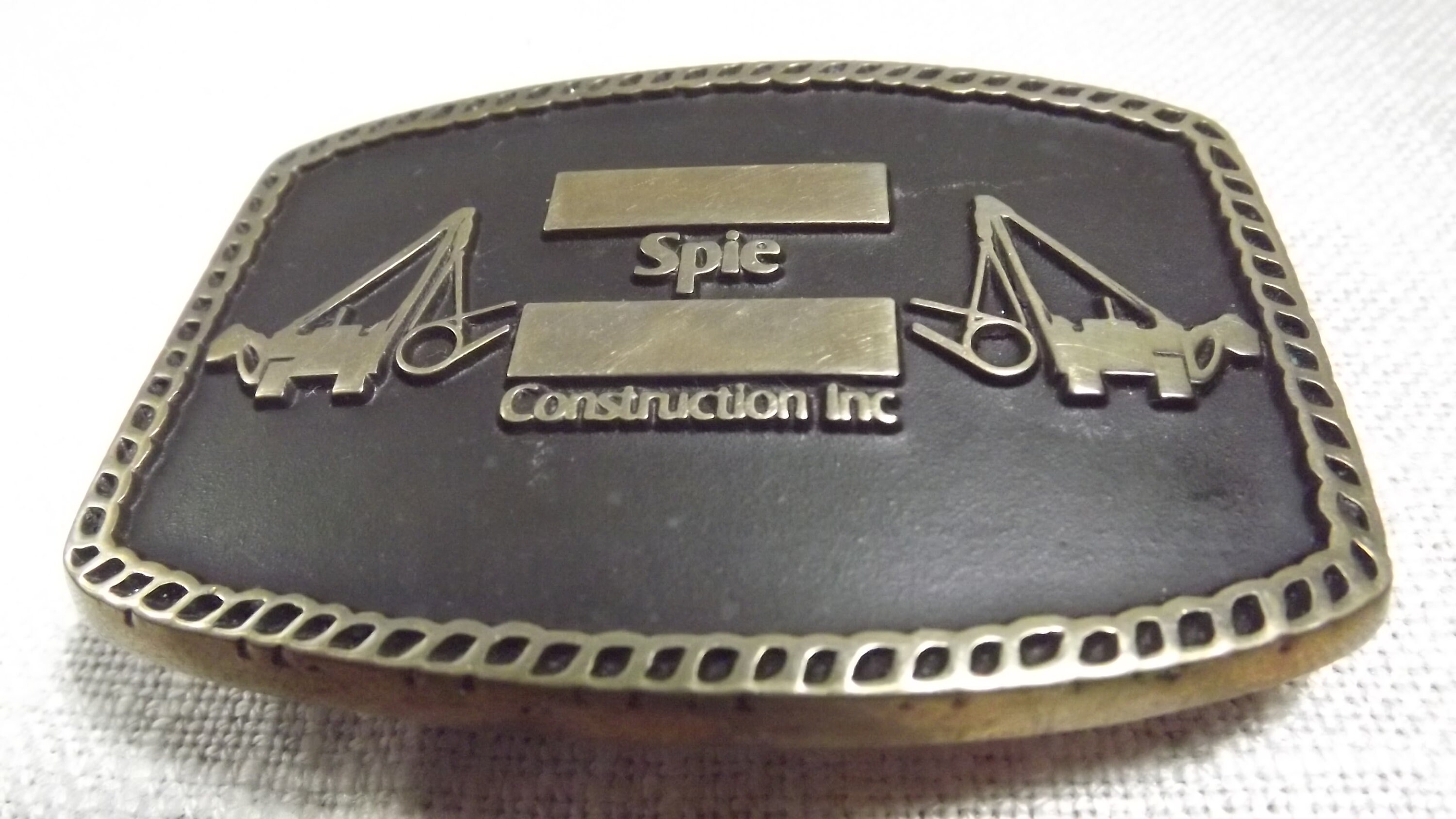 Vintage Spie Construction Inc. Solid Brass Belt Buckle - Etsy Canada