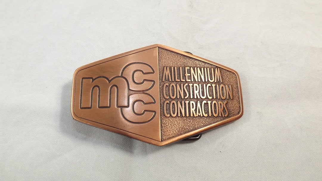 Vintage MCC Belt Buckle Vintage Millennium Construction Contractors ...