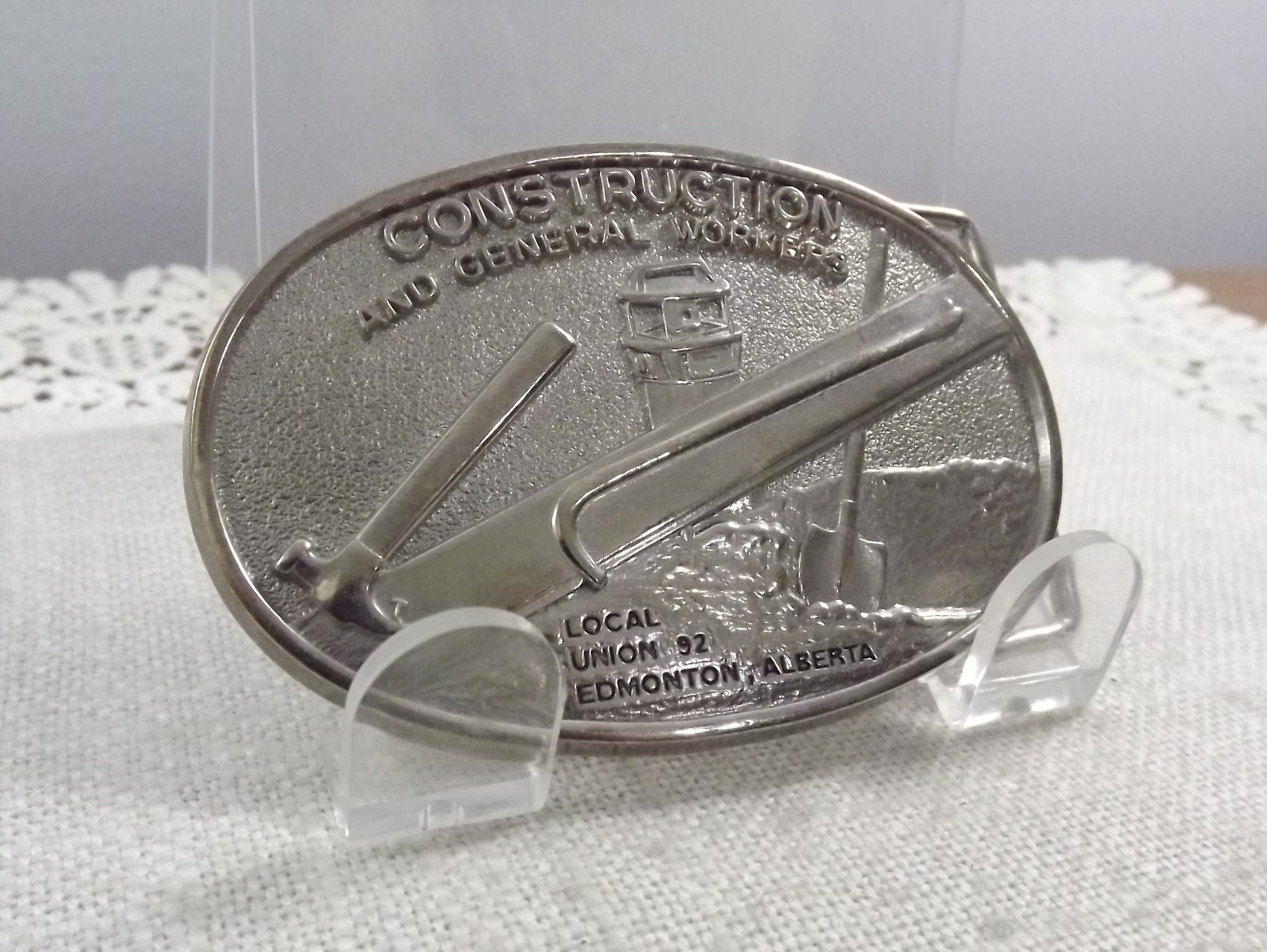 Vintage Construction and General Workers Belt Buckle Local - Etsy Australia