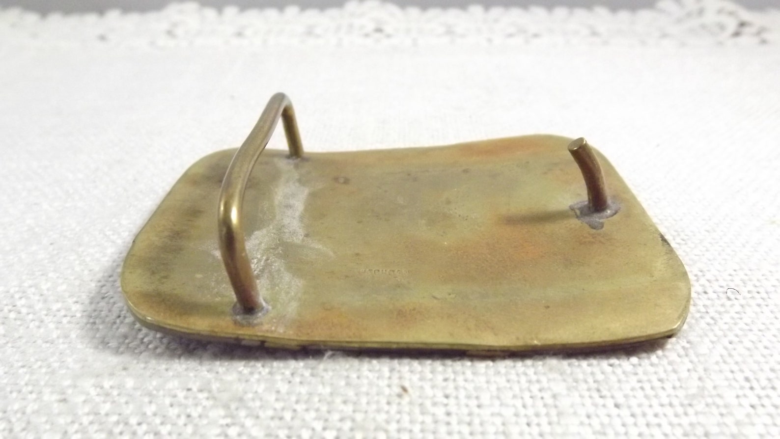 Vintage Mexico Belt Buckle Abalone Shell With Brass Inlay - Etsy