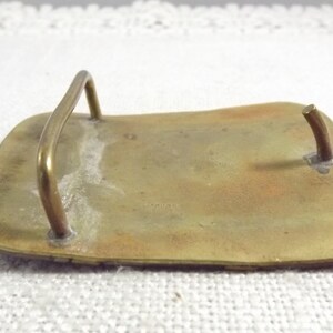 Vintage Mexico Belt Buckle Abalone Shell With Brass Inlay - Etsy