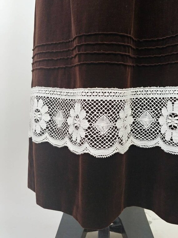 1970s Victorian Revival Lace and Velvet Set | Vintage… - Gem