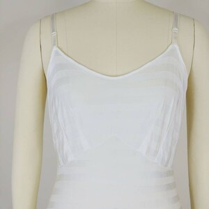 1940s Van Raalte Stryps White Rayon Jersey Singlette Step in Vintage ...