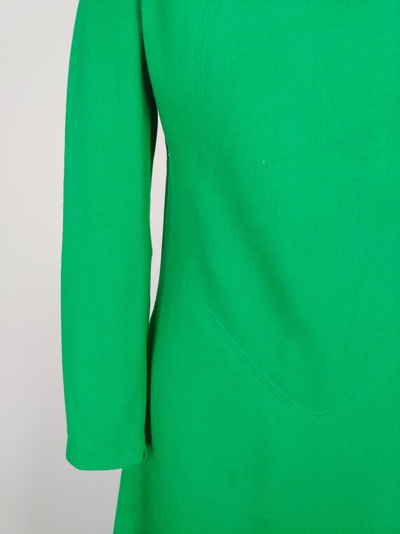 1960s Kelly Green Wool Dress | Vintage 60s Drop Waist… - Gem