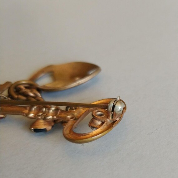 1950s Key to My Heart Brooch | Vintage 50s Rockabilly… - Gem