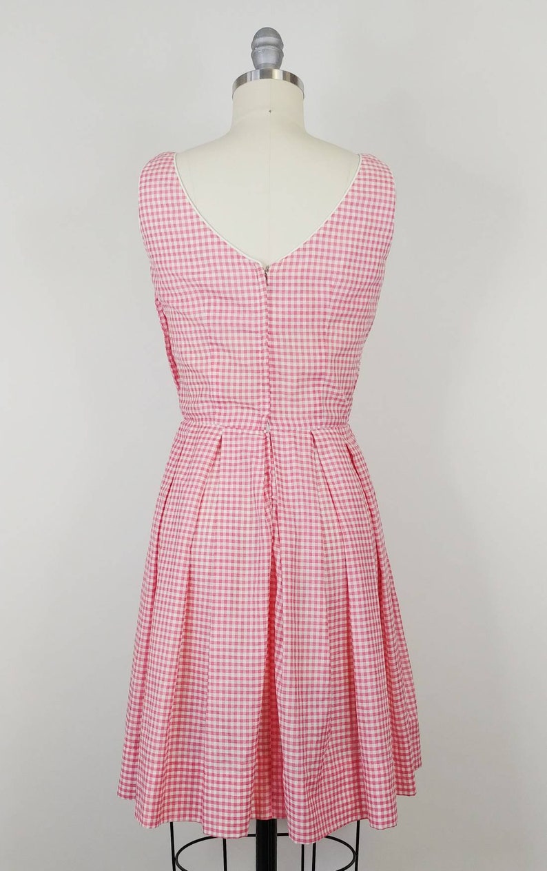 1960s Red and White Gingham Dress Vintage 60s Sleeveless - Etsy