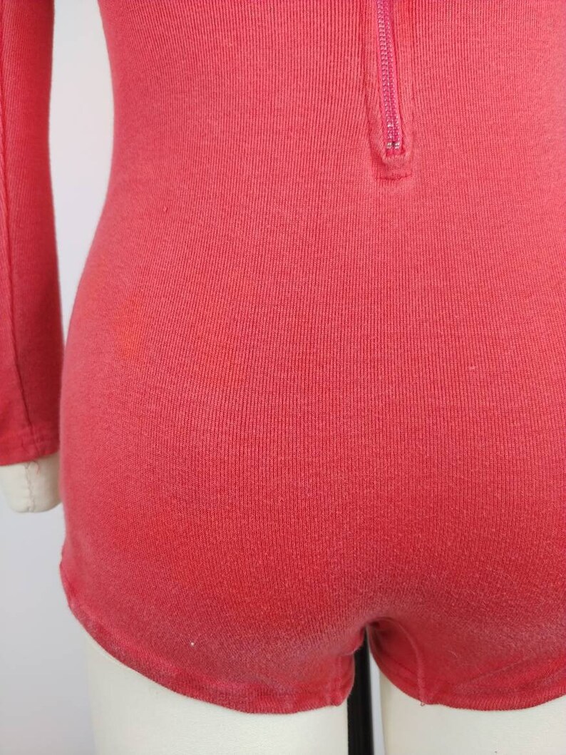 1950s Red Dance Leotard Vintage 50s Cotton Knit Long Sleeve - Etsy