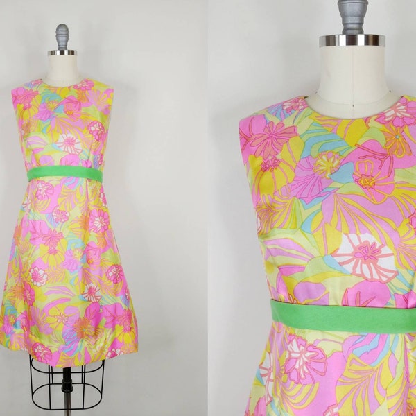 60s Floral Dress - Etsy