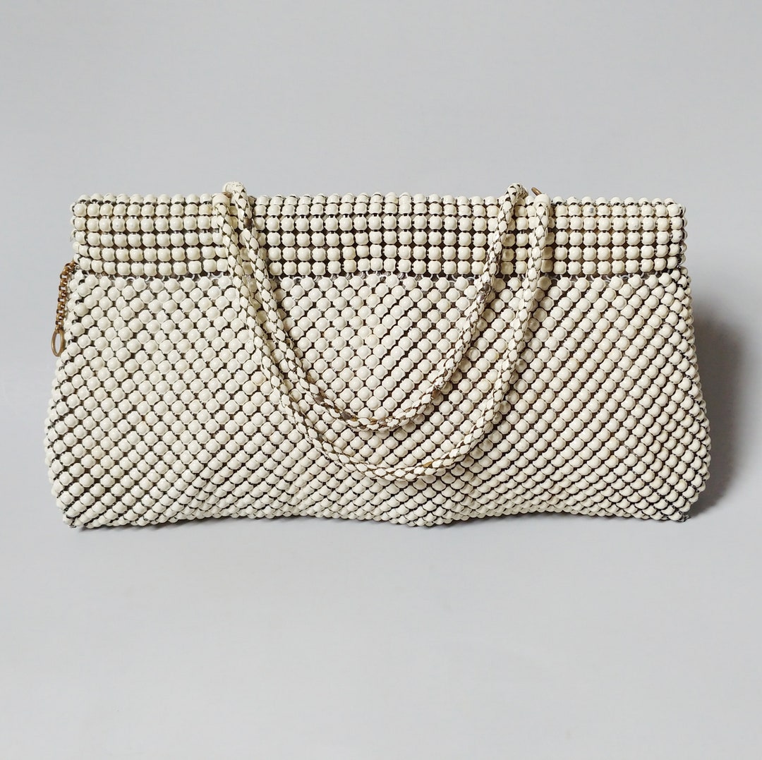 1940s Whiting and Davis Metal Mesh Purse Vintage 40s Enamel Painted ...