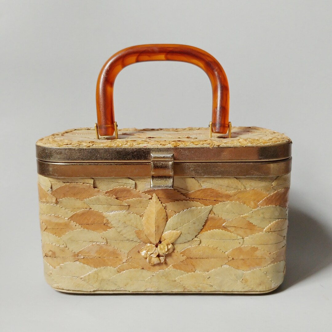 1960s Decoupage Leaf Box Purse | Vintage 60s Handbag - Etsy