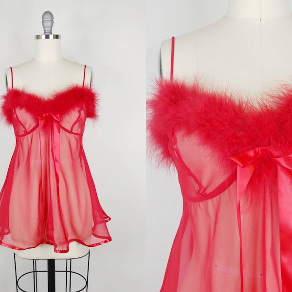 Red Nightie M - Etsy