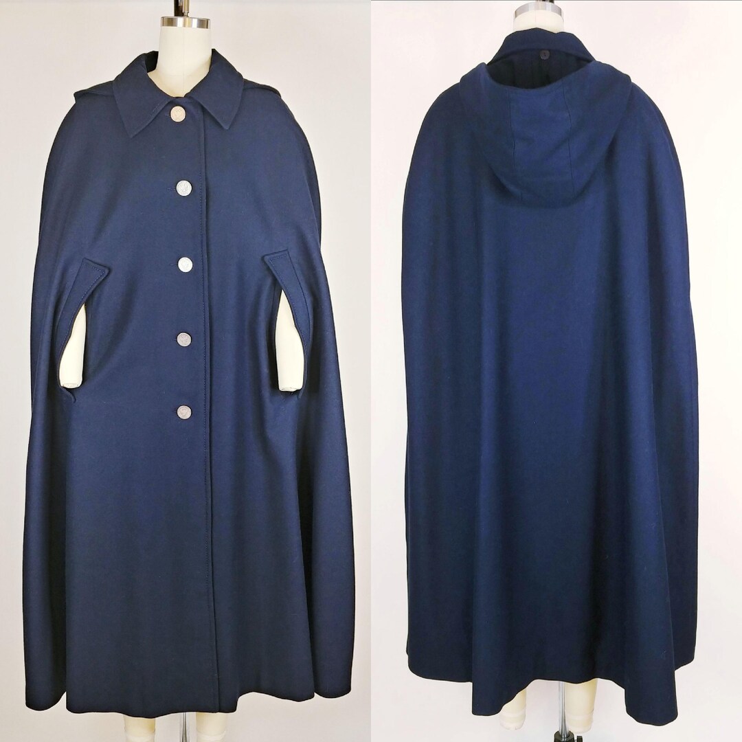 1960s Trachtenhaus Golimbeck Loden Cape With Hood | Vintage 60s Hooded ...