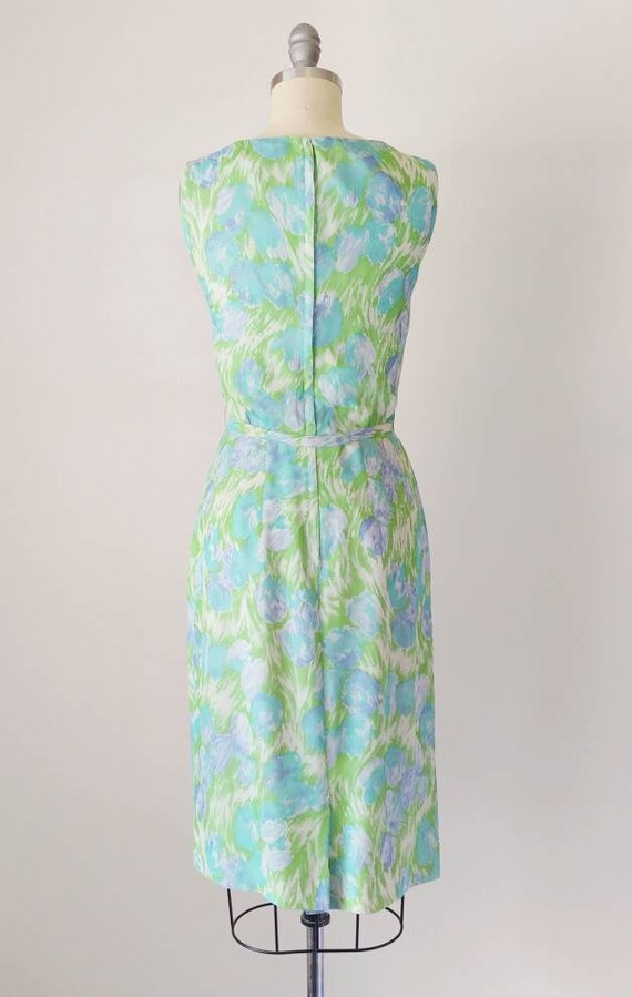 1960s Jonathan Logan Silk Tulip Print Sheath Dress |… - Gem