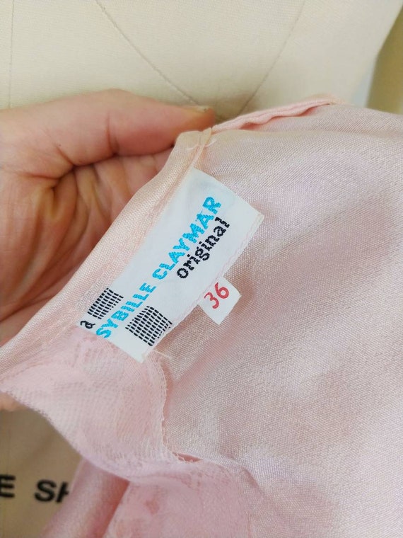 1960s Light Pink Lace Button Back Blouse | Vintage 60… - Gem